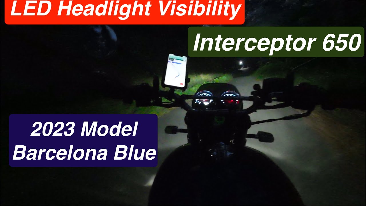 Royal Enfield Interceptor 650 - Headlight Visibility - Barcelona Blue ...