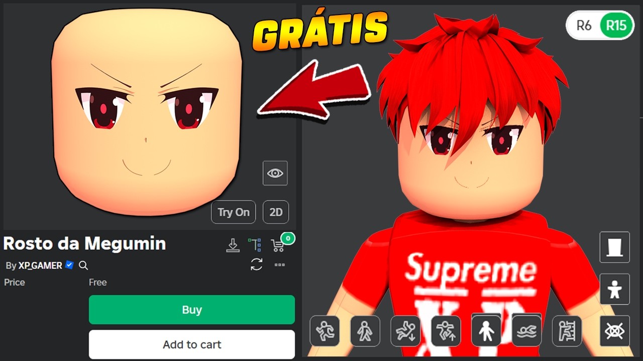 Como GANHAR o Rosto da Megumin GRÁTIS no Roblox ️ - YouTube