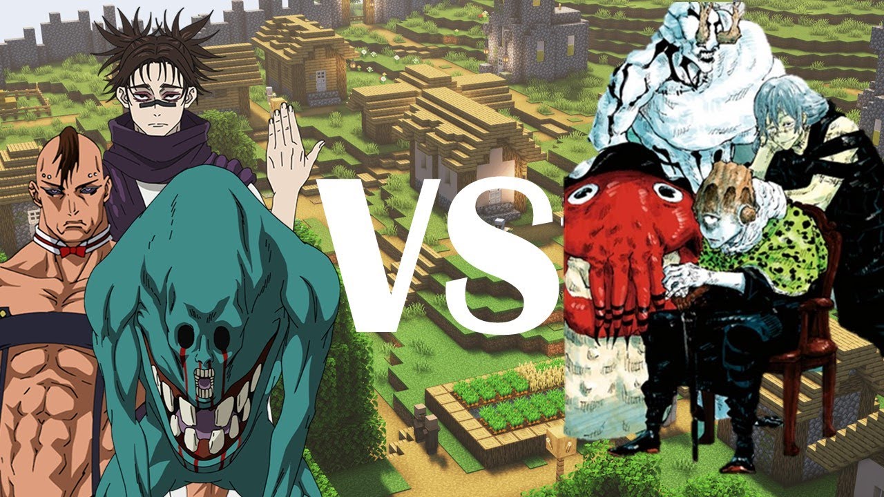 Choso, Eso & Kechizu VS 4 Disaster Curses - Jujutsu Kaisen Minecraft ...