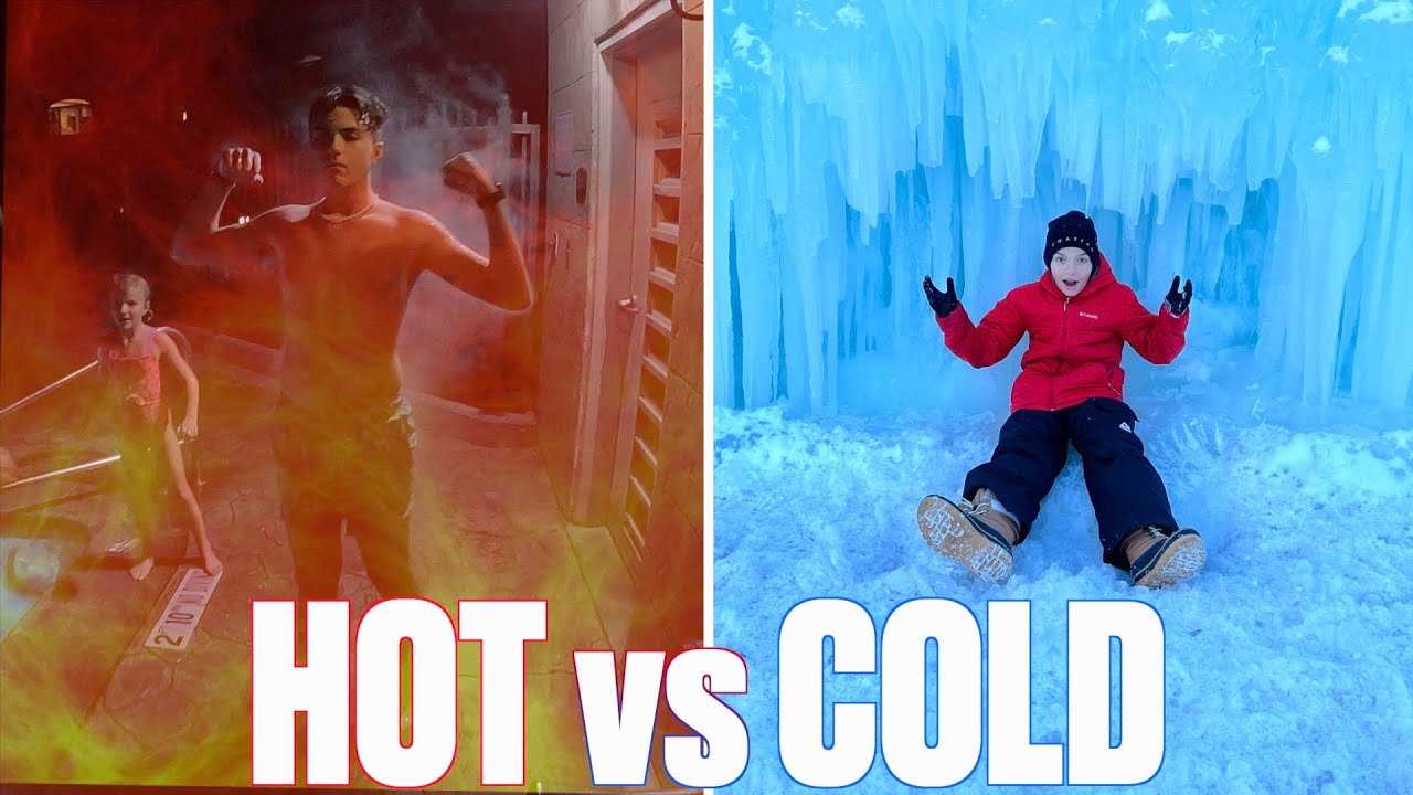 EXTREME HOT VS COLD CHALLENGE | ICE CASTLES AND LAVA POOLS - YouTube