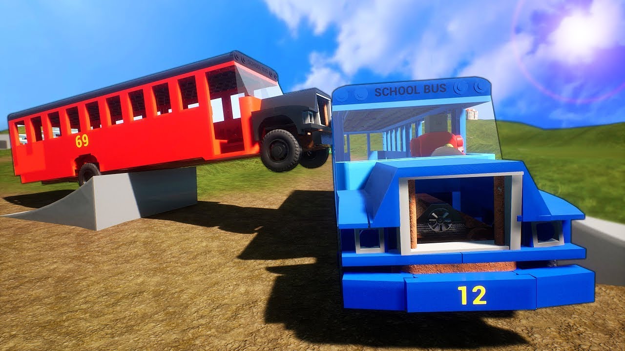 MASSIVE LEGO SCHOOL BUS FIGURE 8 & DERBY! - Brick Rigs Multiplayer ...