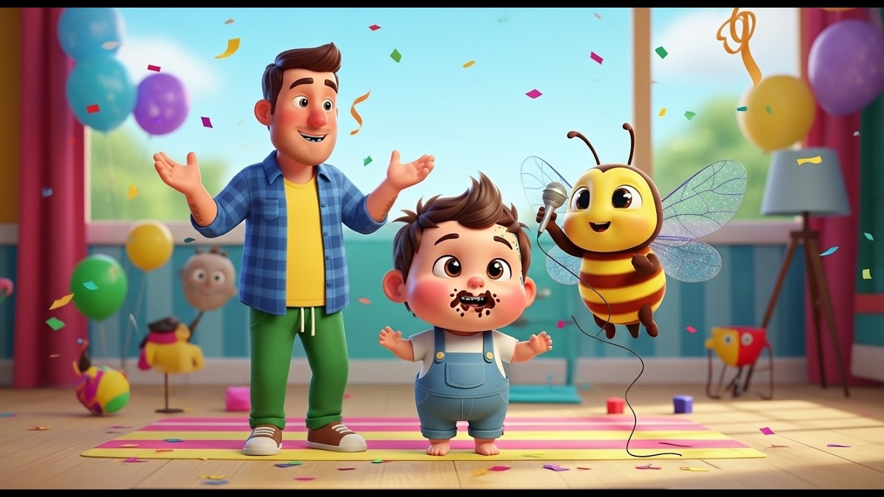 Johny Johny Yes Papa Dance Party with Mello Bee 🐝💛#JohnyJohnyYesPapa # ...