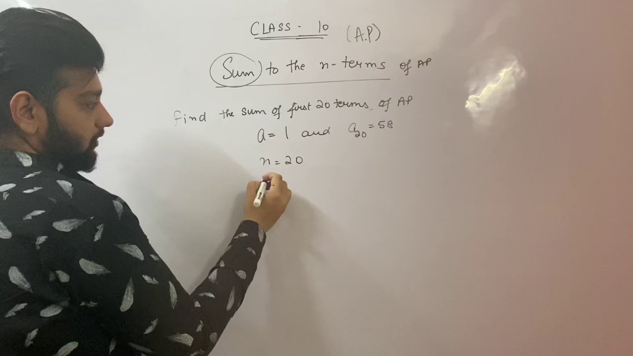 Class 10 Ch AP Sum to the n terms - YouTube