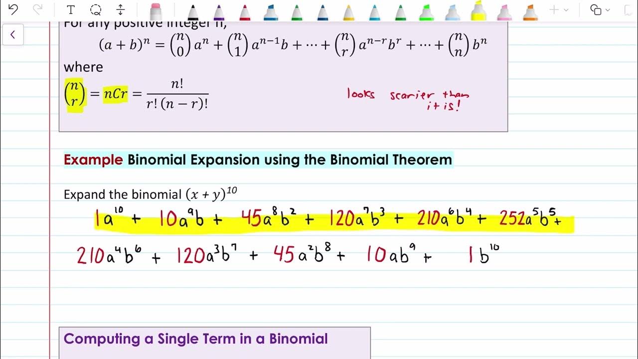 Pascal's Triangle and Binomial Theorem - YouTube