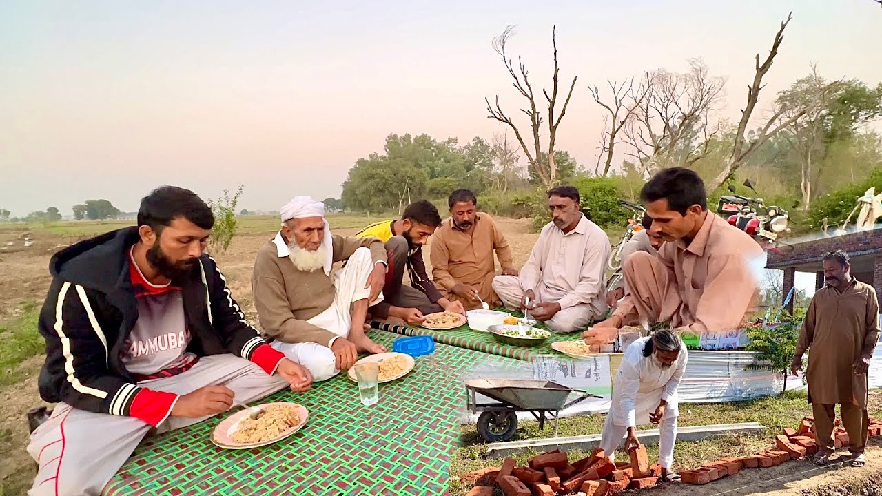Lunch Dinner And Work At Farmhouse | Labour Work At Farmhouse | Mubarak ...