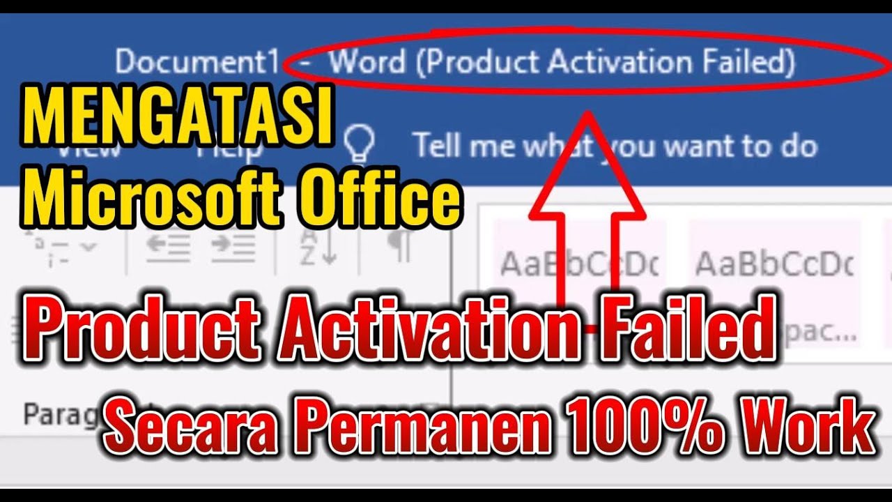 Mengatasi Microsoft Office Product Activation Failed | Microsoft Word ...