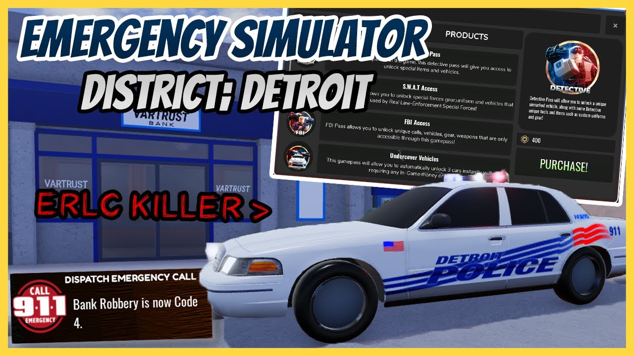 Emergency Simulator District: Detroit ERLC Killer!! | Roblox Roleplay ...