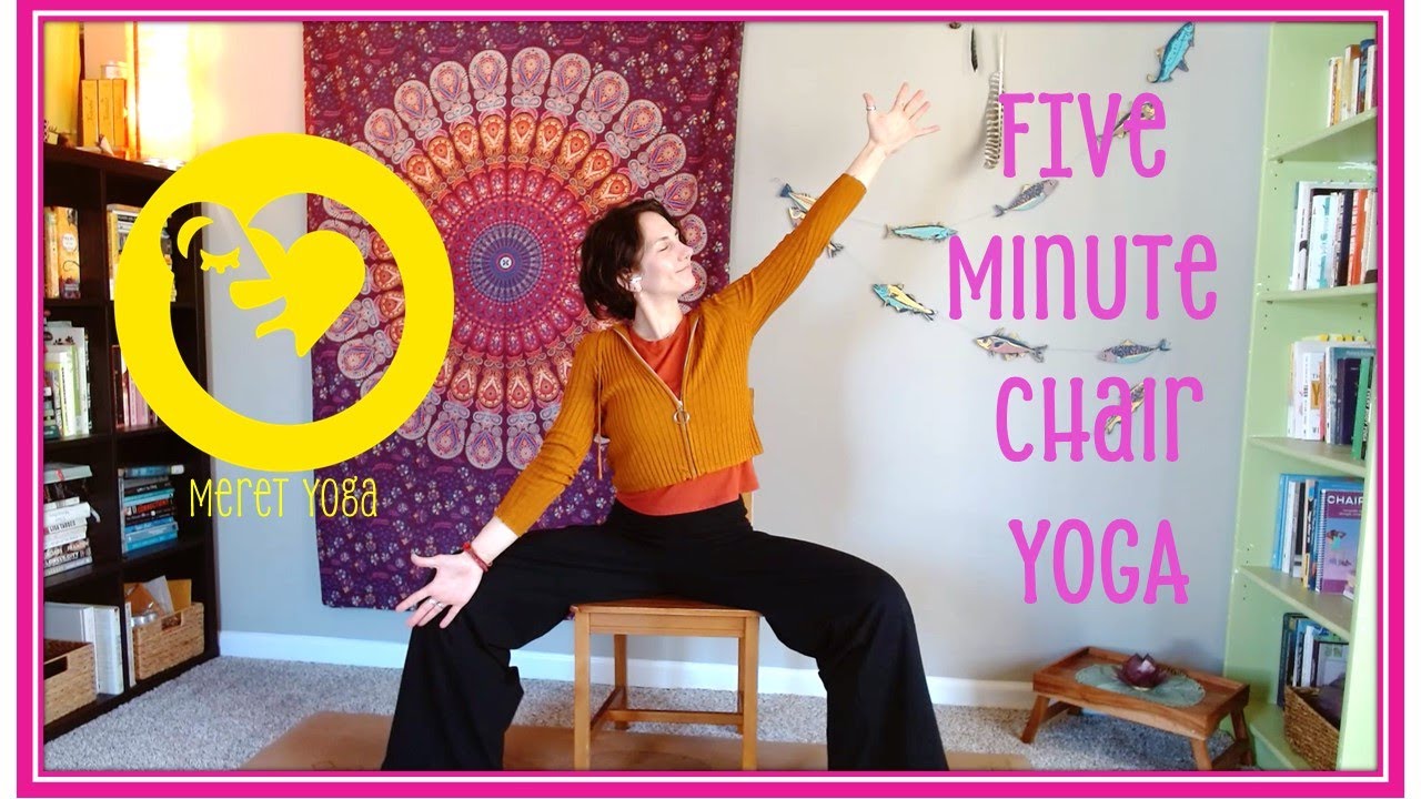 5 min senior friendly chair yoga - beginner friendly, no props, easy to ...