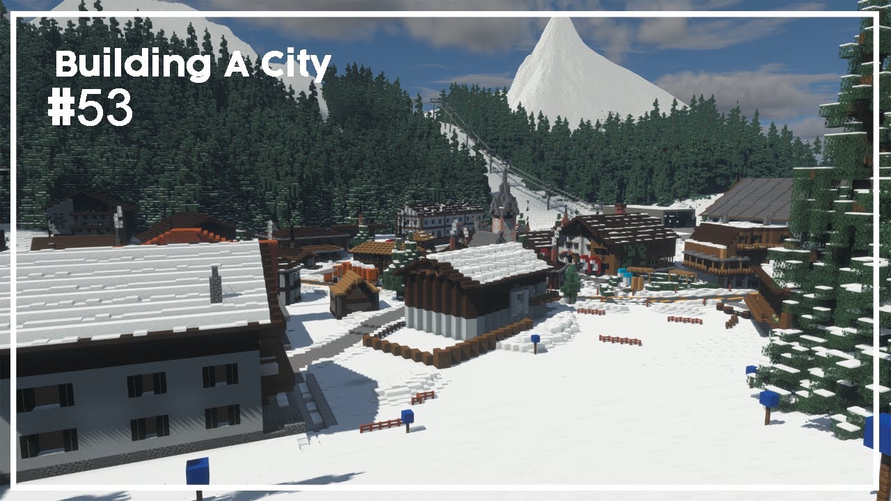 Building A City #53 // Ski Village // Minecraft Timelapse - YouTube