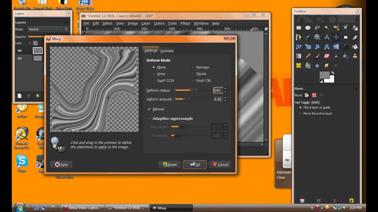 How to Make a Custom Wave Background in Gimp - YouTube