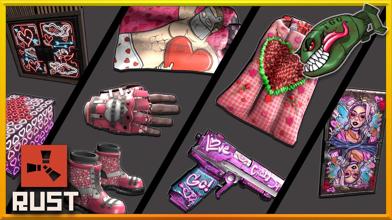 Rust Skins | Valentine's Day 2024 - Crazy Love SAP, Lovestruck Boots ...