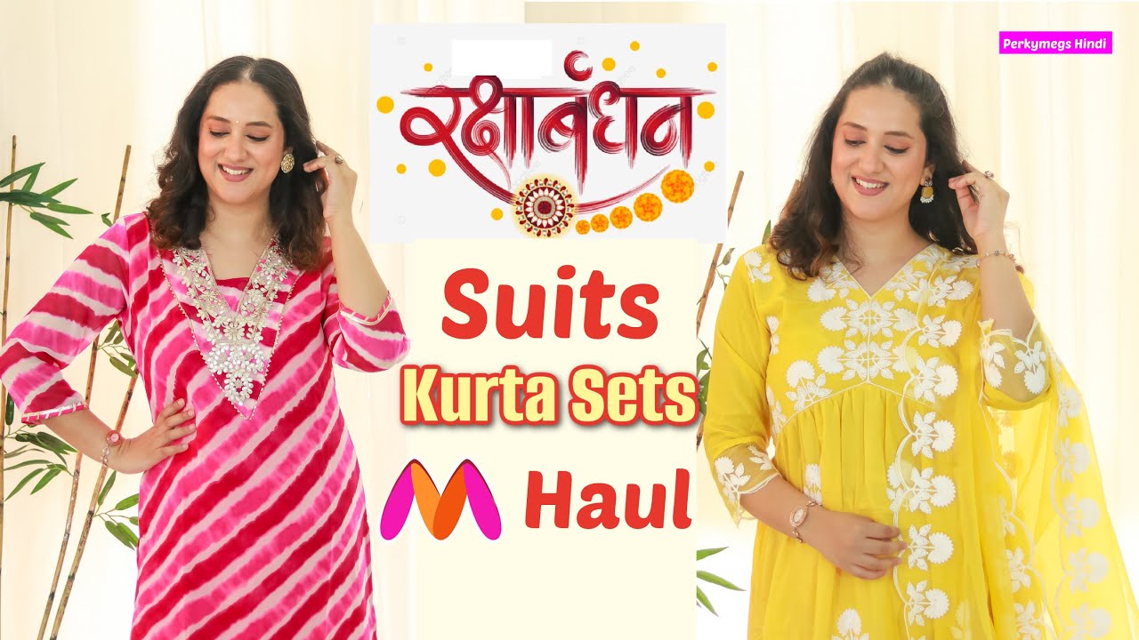 Rakhi Kurta Sets Suits Haul from Myntra | Beautiful Festive Suits ...