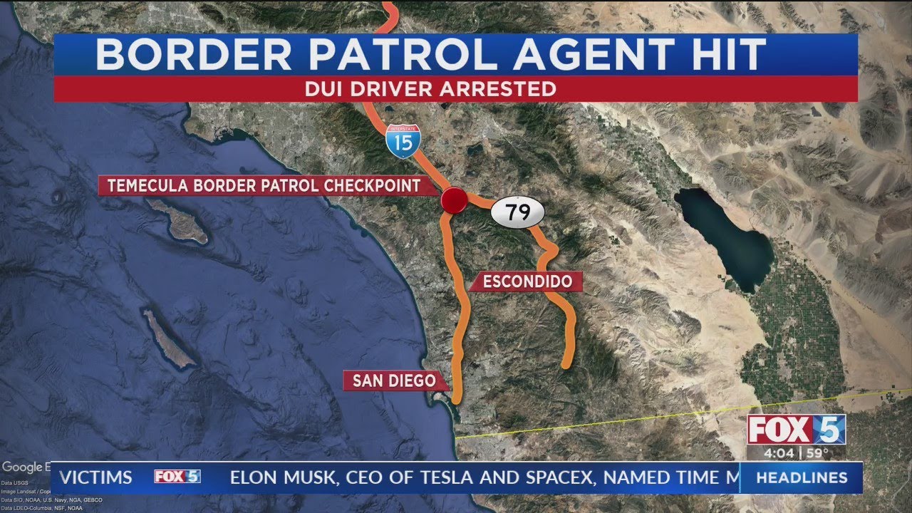 Border Patrol Checkpoints In California Map