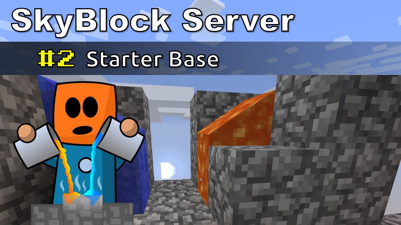 Minecraft - Starter Base - SkyBlock #2 - YouTube