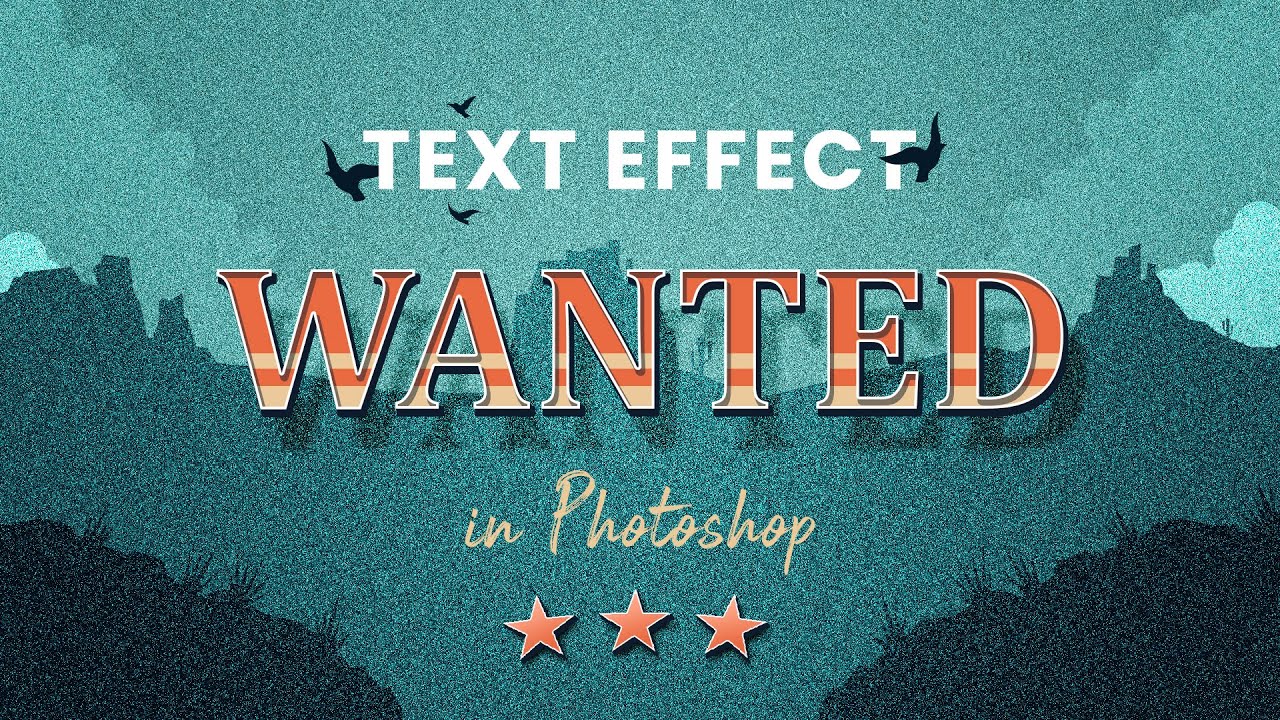How to Create Text Effect Western in Photoshop | Photoshop Tutorials ...