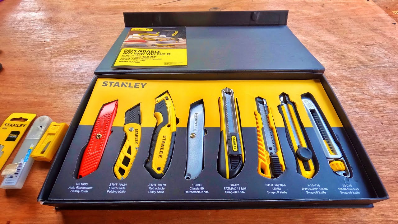 รีวิวคัตเตอร์ STANLEY 8 ชิ้น ครอบคลุมงานช่าง - YouTube