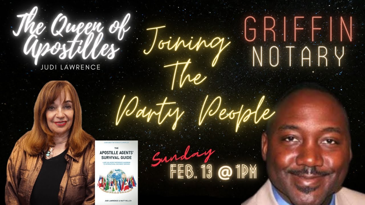 Griffin Notary and Judi Lawrence No Holds Barred Apostille Q & A - YouTube