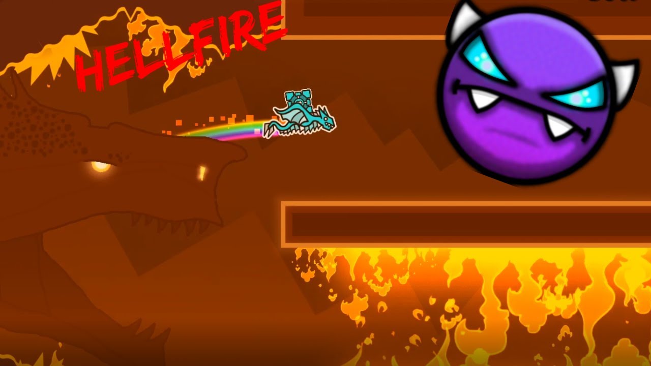 Hellfire | Geometry Dash Easy Demon By SpKale - YouTube