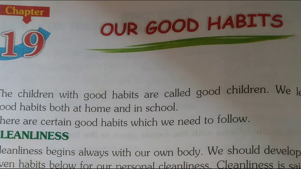 Our Good Habits class 1st - YouTube
