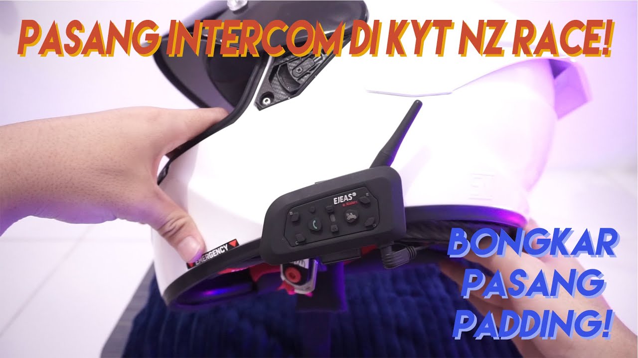 CARA PASANG INTERCOM EJEAS V6 PRO DI KYT NZ RACE! (BONGKAR PASANG ...