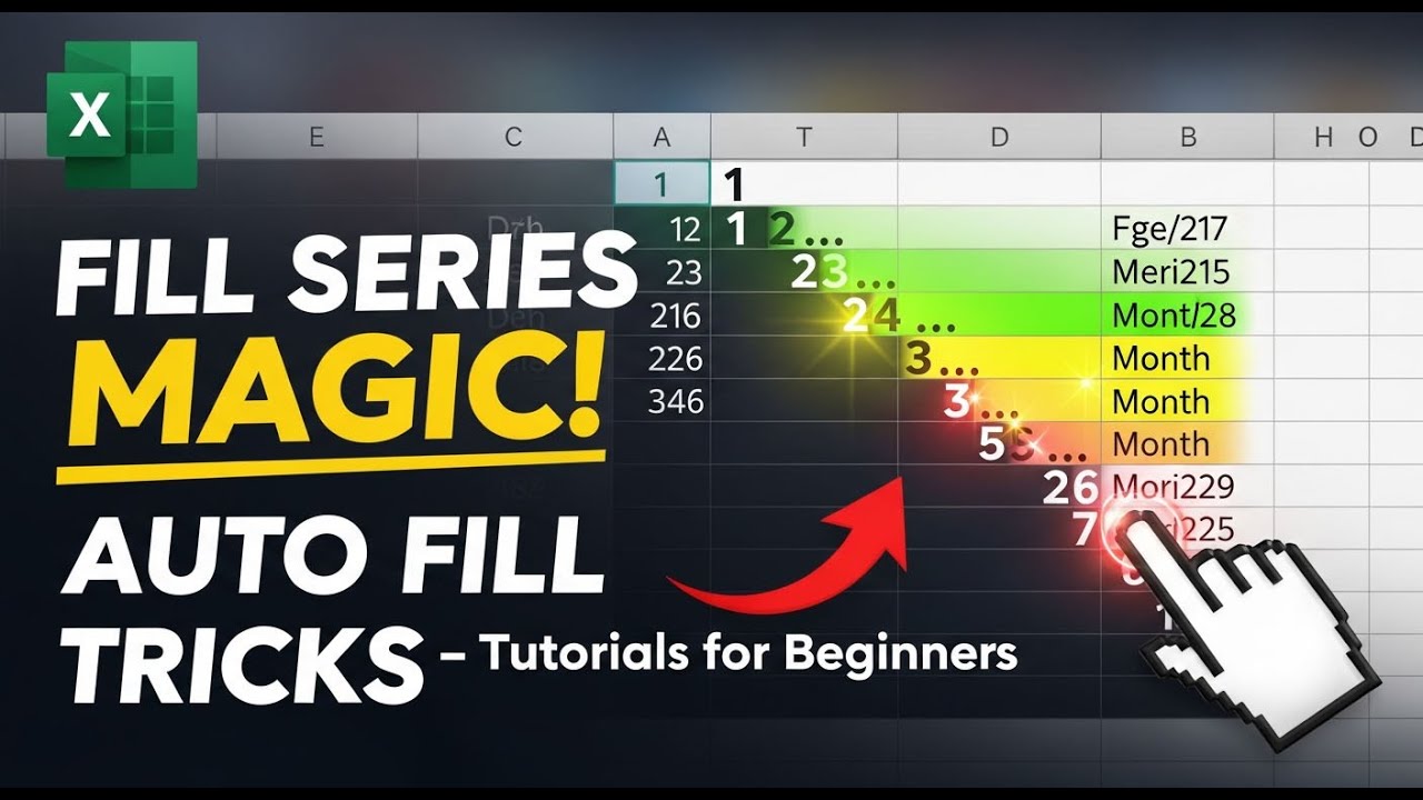 Fill Series Tricks in MS Excel -Tutorials for Beginners - YouTube
