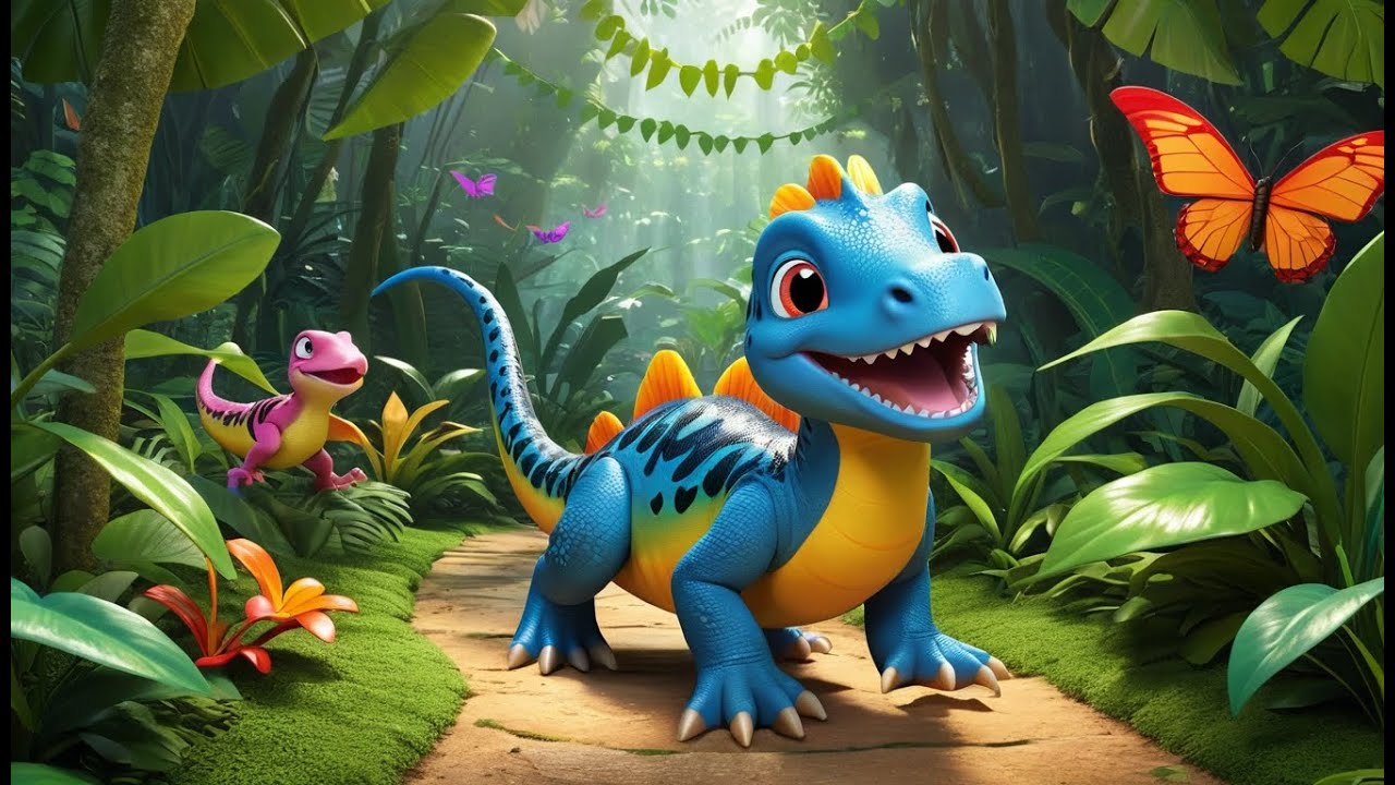 Baby Dino stomp stomp stomp stomp stomp | Fun Dinosaur Song for Kids ...