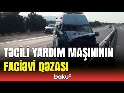 Hacıqabulda dəhşət | Təcili tibbi yardım maşını ağır qəzaya düşdü