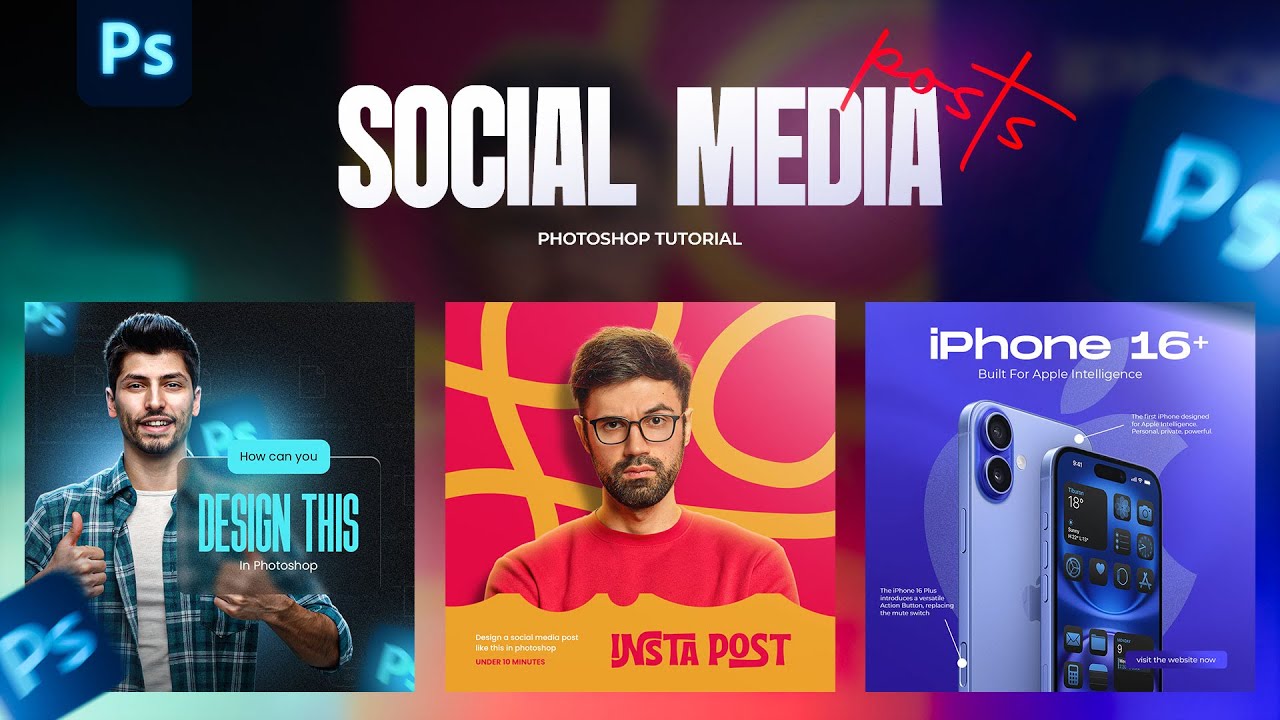 Design Social Media Post Under 10 Minutes | Photoshop Tutorial - YouTube
