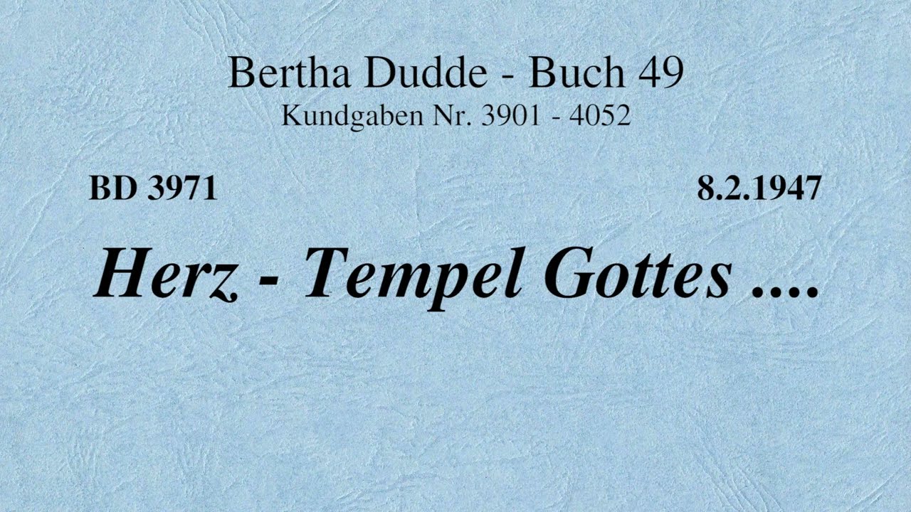 BD 3971 - HERZ - TEMPEL GOTTES .... - YouTube