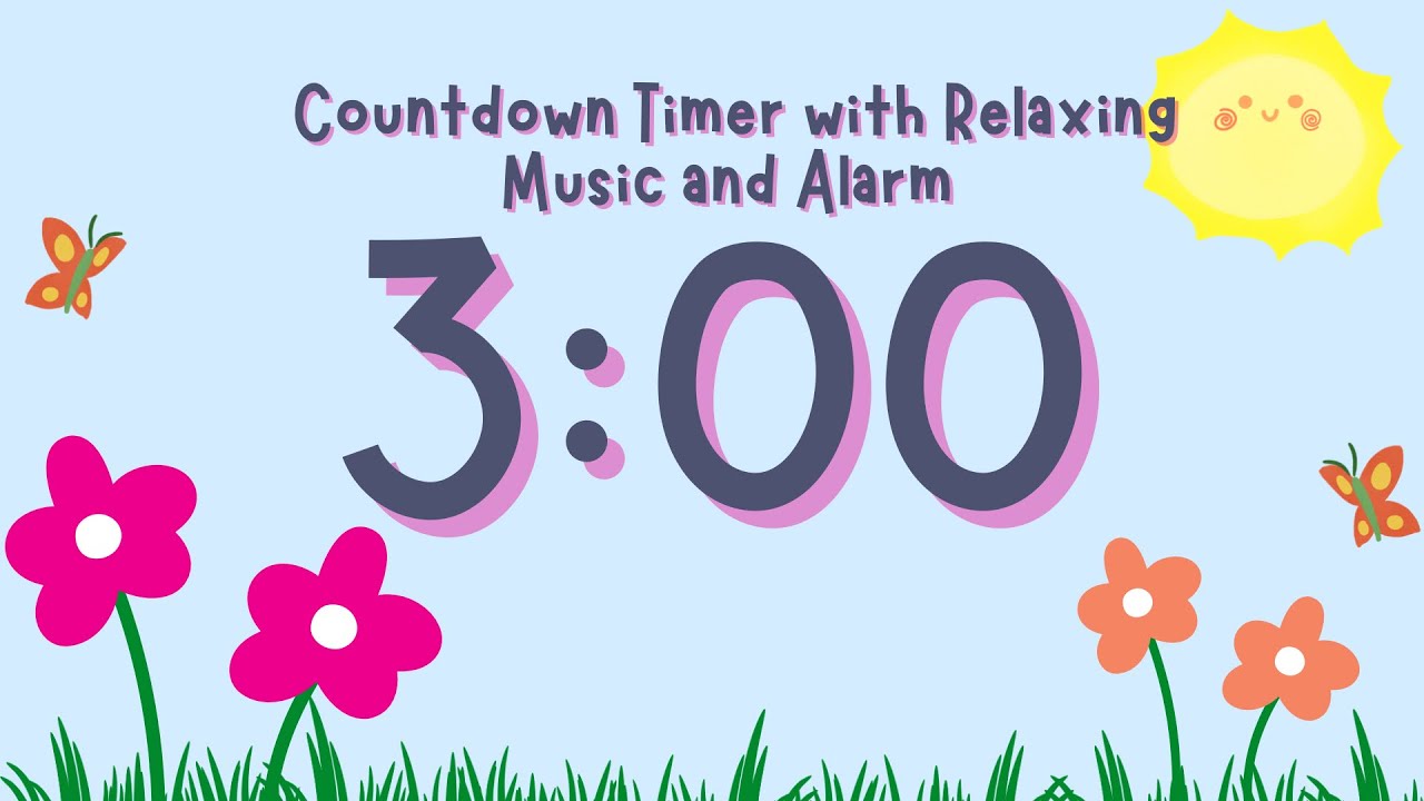 3 Minute Timer with Relaxing Music and Alarm - YouTube