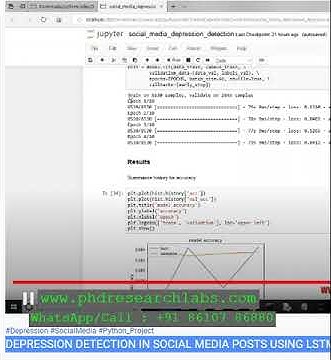 DEPRESSION DETECTION IN SOCIAL MEDIA POSTS USING LSTM WITH CNN & LOGISTIC PYTHON PROJECT - YouTube