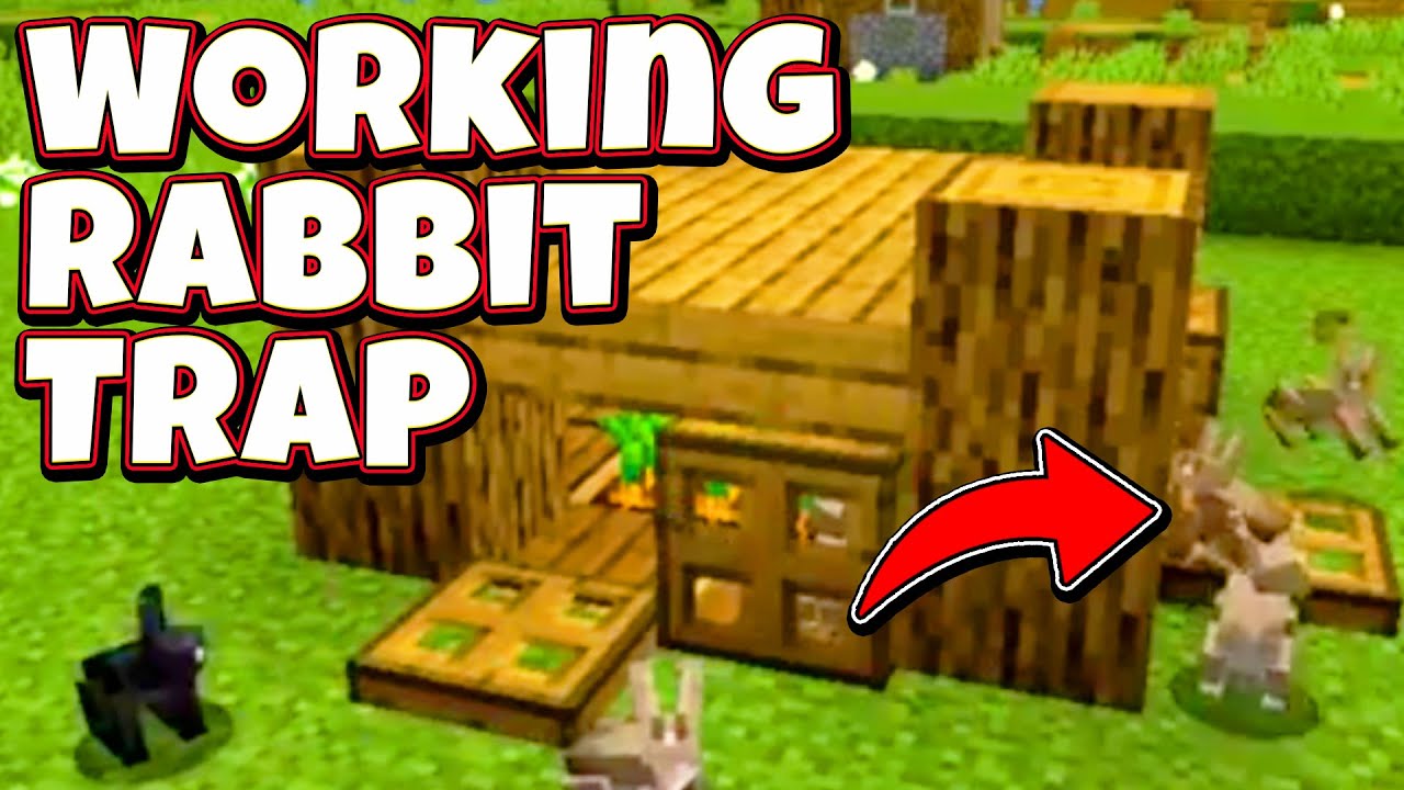 Minecraft How To Make A Working Rabbit Trap Tutorial - No Mods! - YouTube