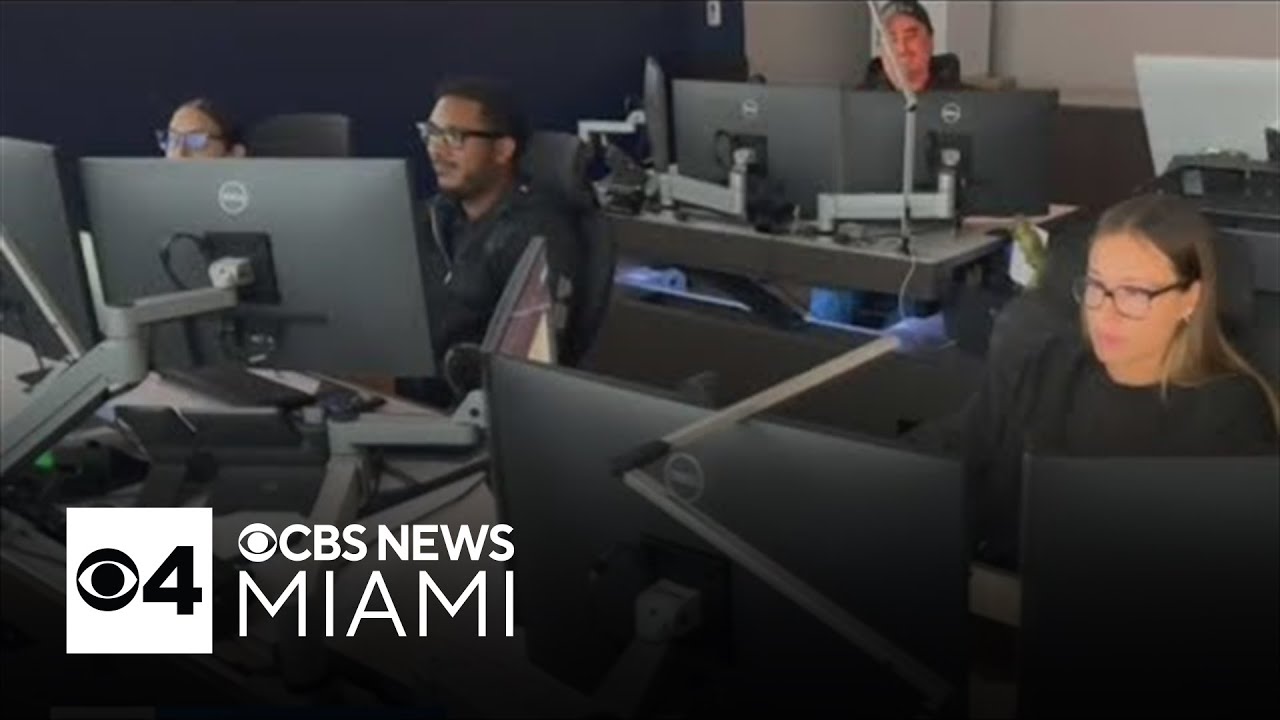 Miami Beach's intel center monitor spring break crackdown - YouTube