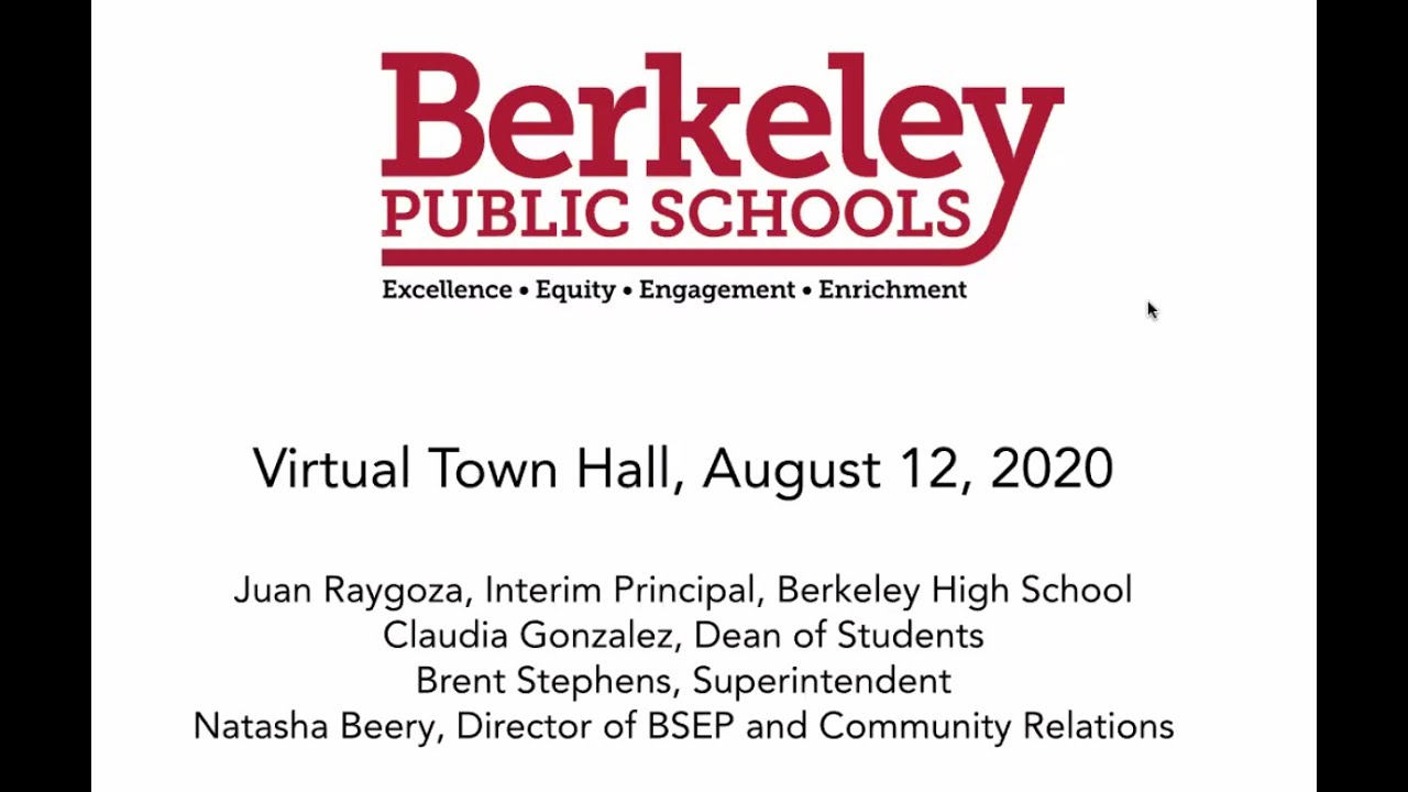 Berkeley High Student Town Hall Aug12 2020 - YouTube