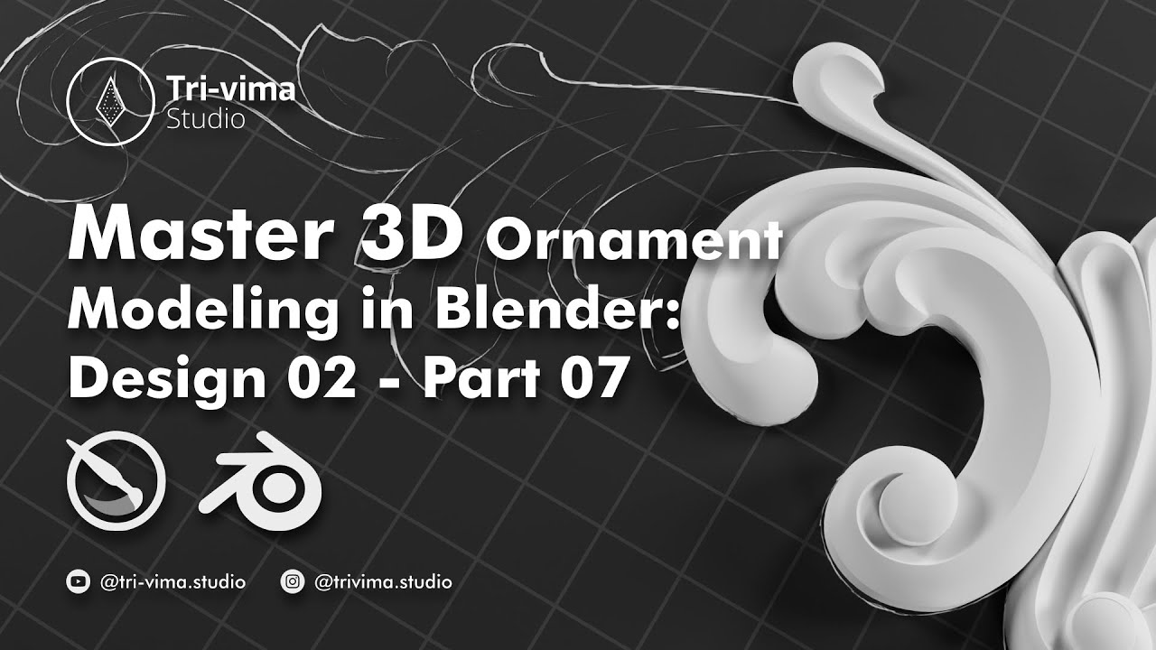 Master 3D Ornament Modeling in Blender: Design 02 - Part 07 | #blender ...