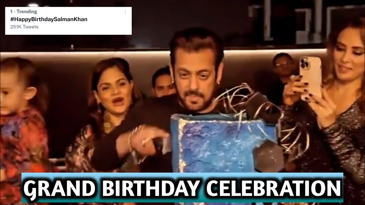 Inside Video Of Megastar Salman Khan Birthday Celebration | Salman khan ...