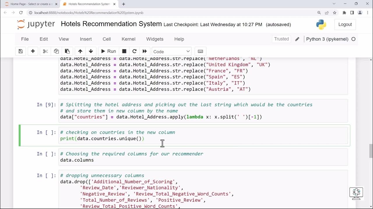 Hotels Recommendation System using Python | Eng.Shwel - YouTube