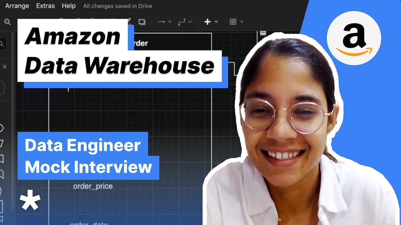 Amazon Data Warehouse Schema - Data Engineering Mock Interview (with TikTok DE) - YouTube