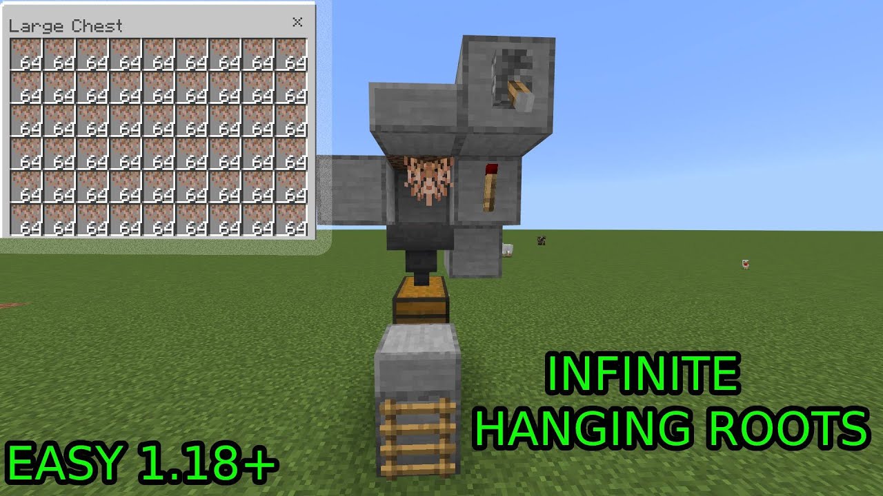 HOW TO MAKE AN AUTOMATIC HANGING ROOT FARM in Minecraft Bedrock (Xbox ...