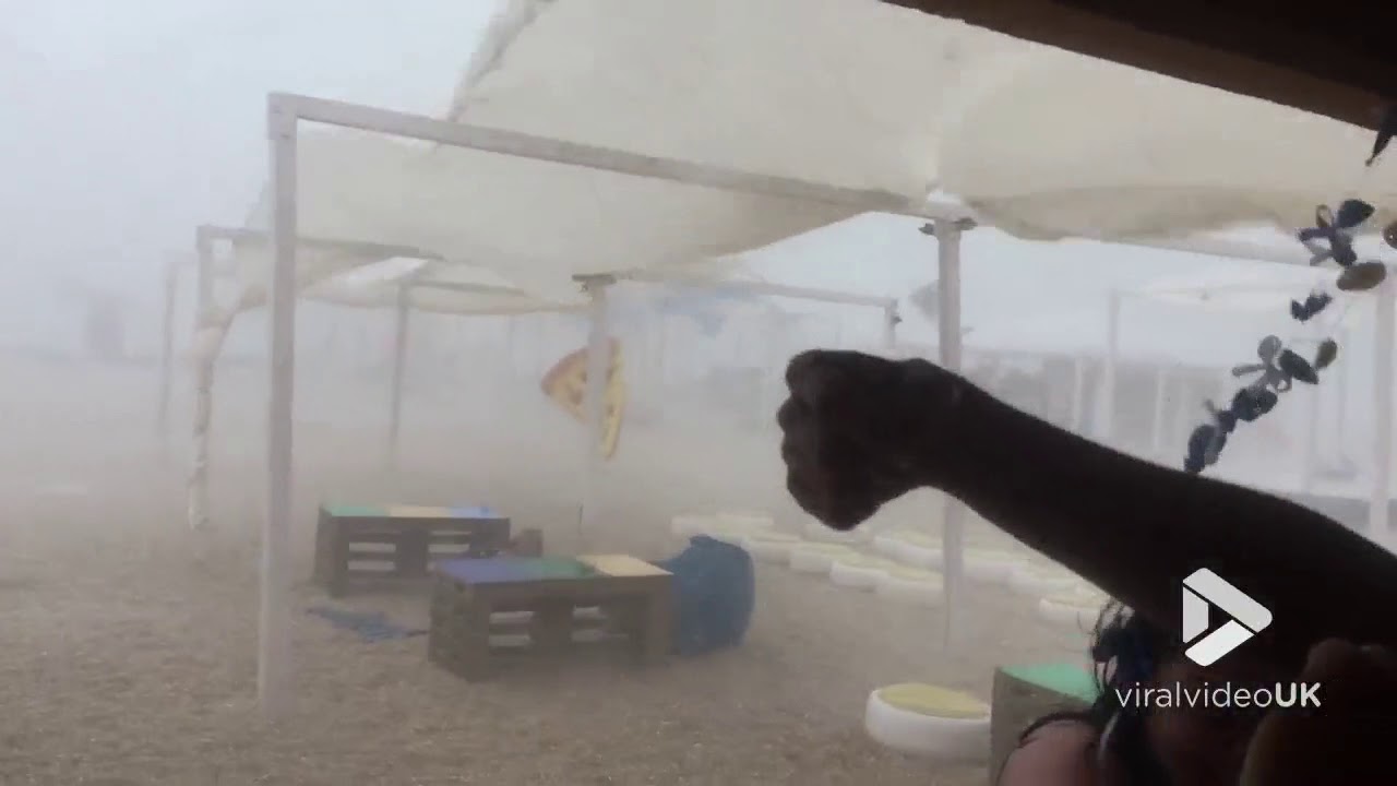 Viral Video Uk Hailstorm Catches Beach Goers Off Guard Youtube