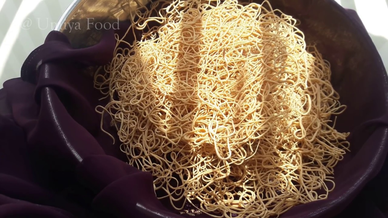 ઘઉં ની સેવ પાટલા ઉપર વણીને - ઓસાયેલી સેવ - Sweet Sev of Wheat Flour ...