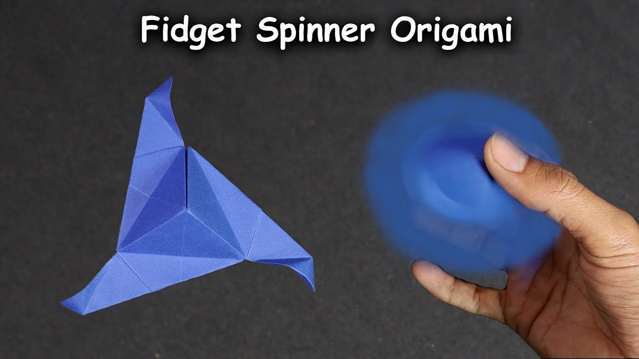 Como Hacer un Fidget Spinner de Origami Fácil: Cómo Doblarlo - YouTube