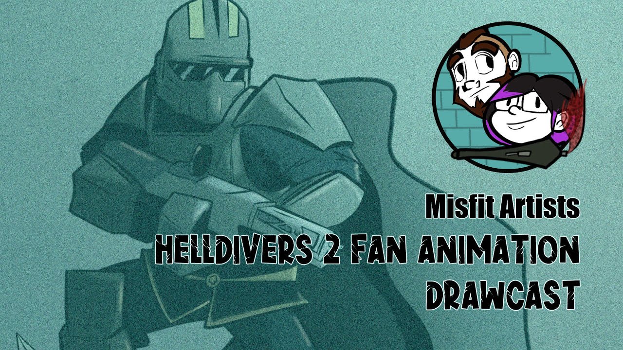 Helldivers 2 Fan Animation - Misfit Artists Drawcast - YouTube