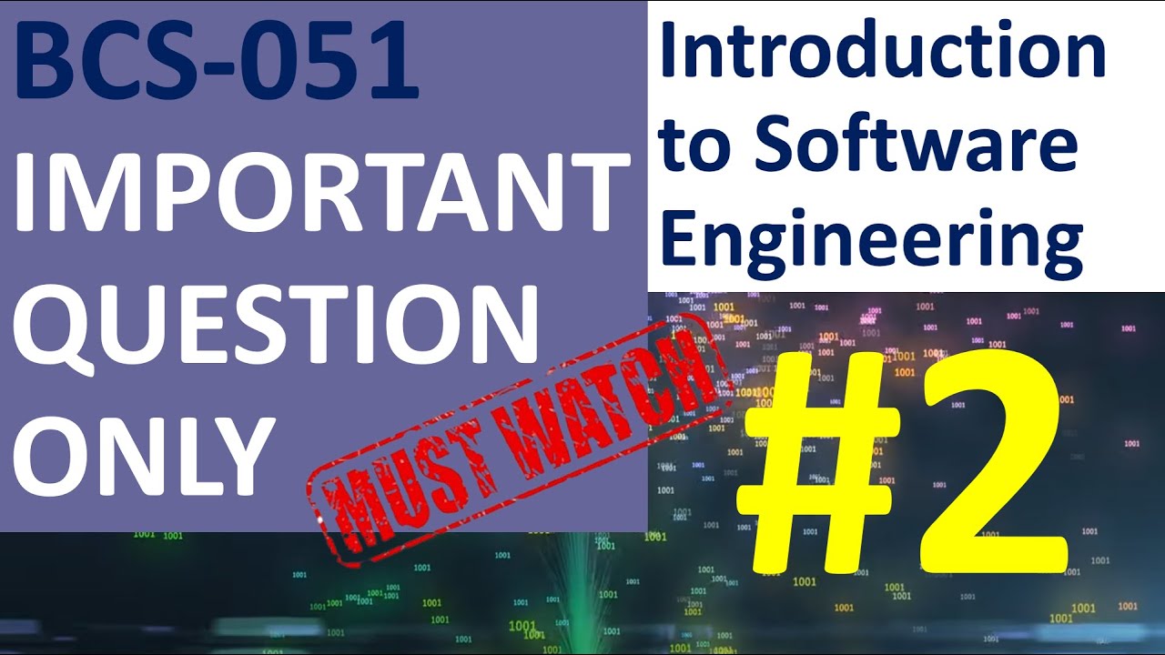 BCS-051 Important Question Quickly revise | Introduction to Software ...