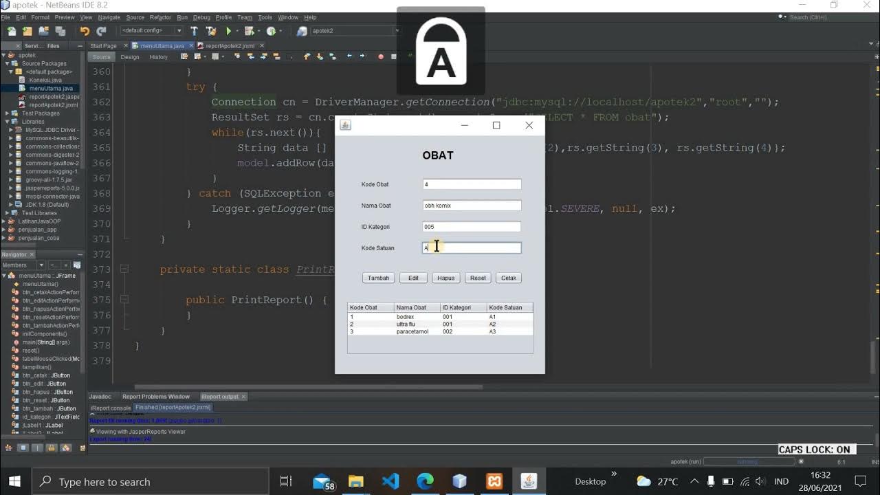 Demonstration iReport Java in Netbeans - YouTube