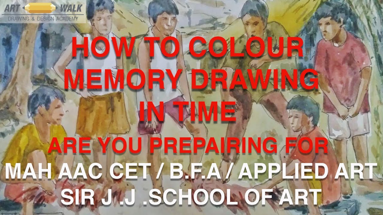 HOW TO COLOUR MEMORY DRAWING IN TIME - YouTube