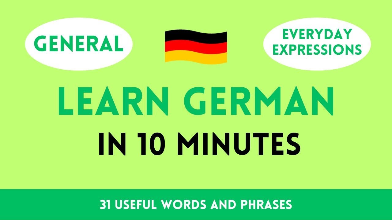 31 useful words and phrases - Everyday Expressions - Learn German ...