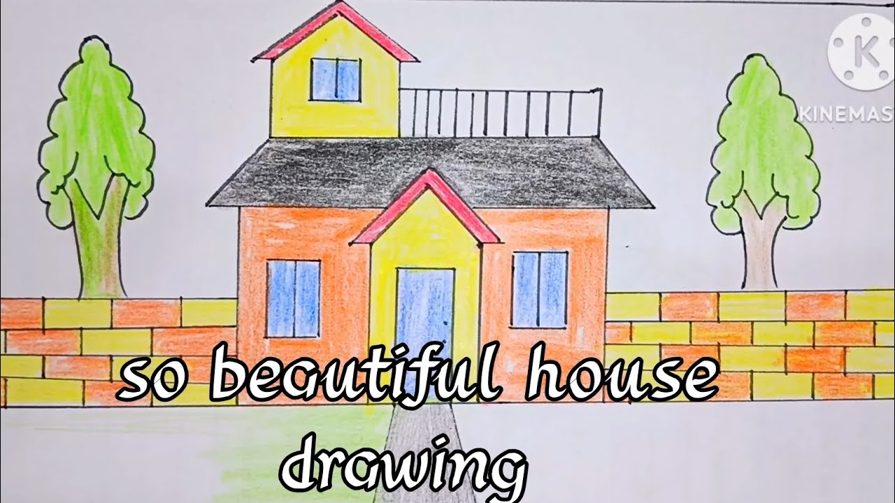 how to house drawing/esay house drawing/esay step by step drawing/house ...