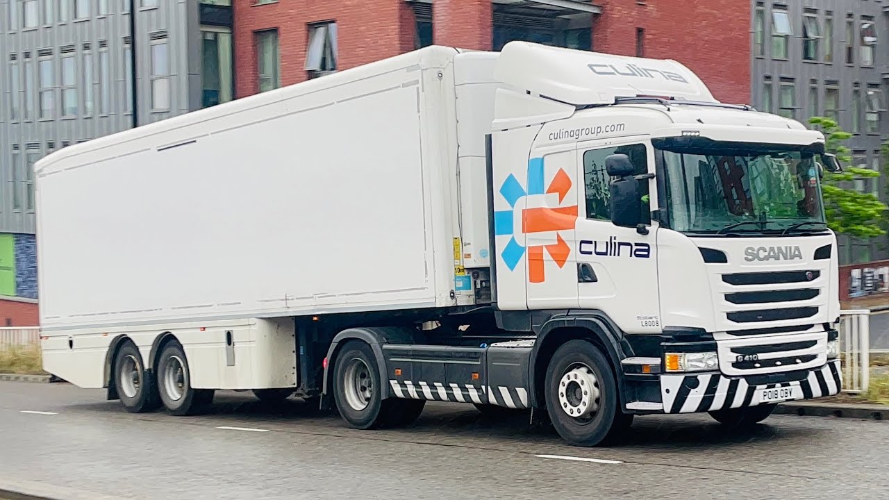 Culina/Eddie Stobart Scania Lorry L8008 On Tesco At Sheffield - YouTube