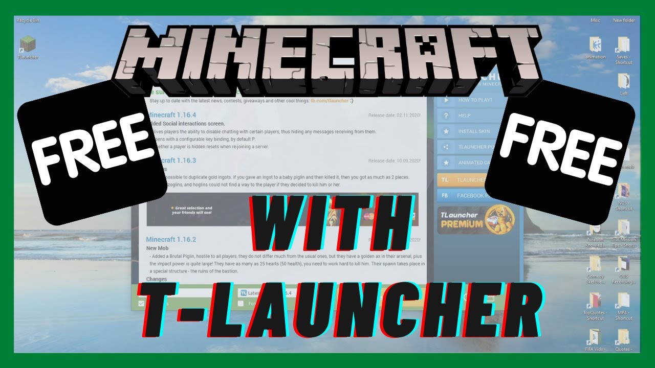 Free Minecraft Launcher Tutorial!!! | T-Launcher - YouTube